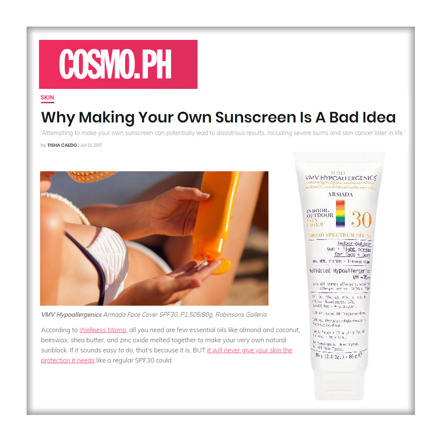 Armada Indoor-Outdoor Skin Cover 30 - Cosmopolitan Philippines | VMV InSkin